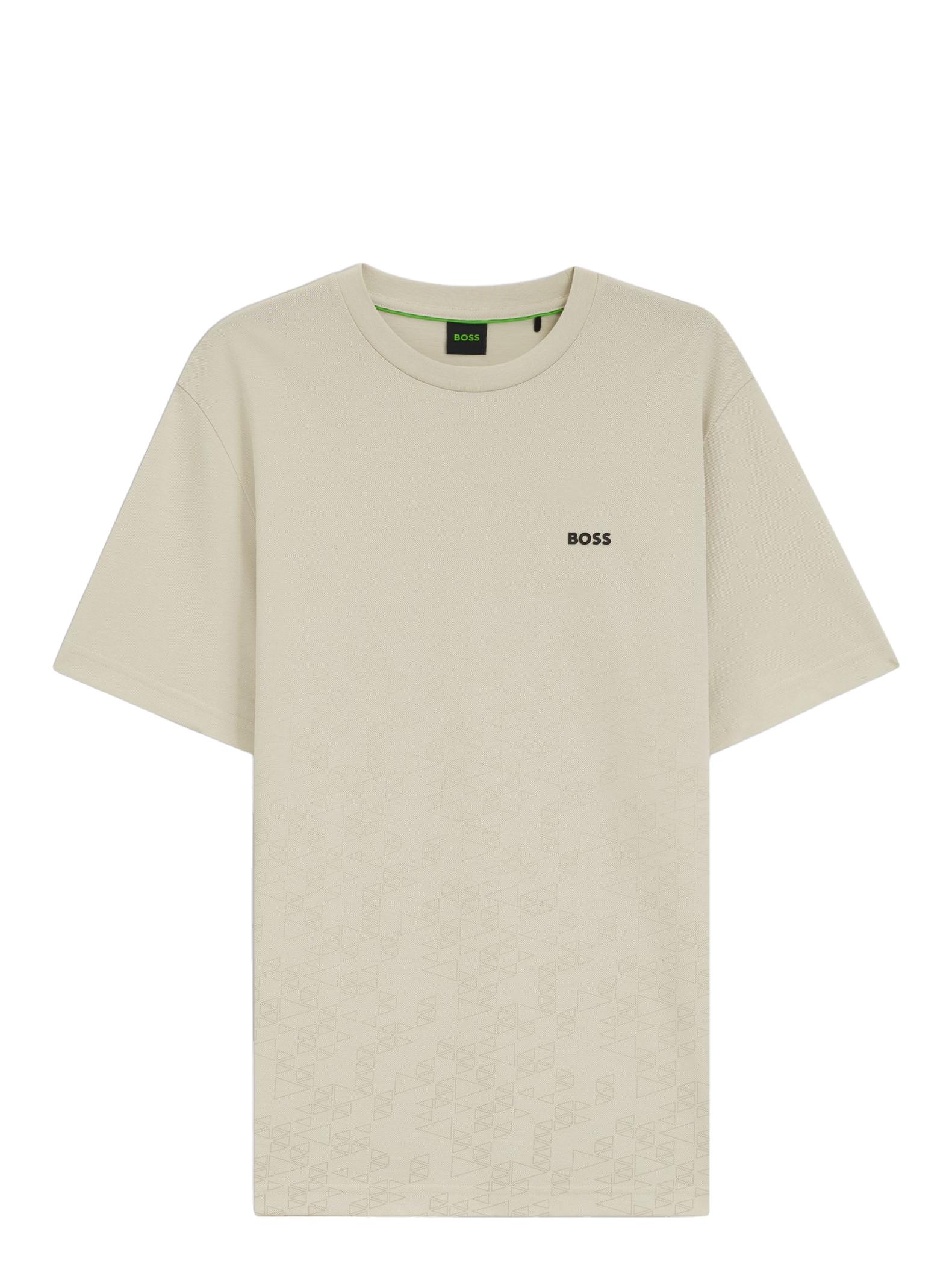 BOSS cotton-piqué t-shirt with all-over print